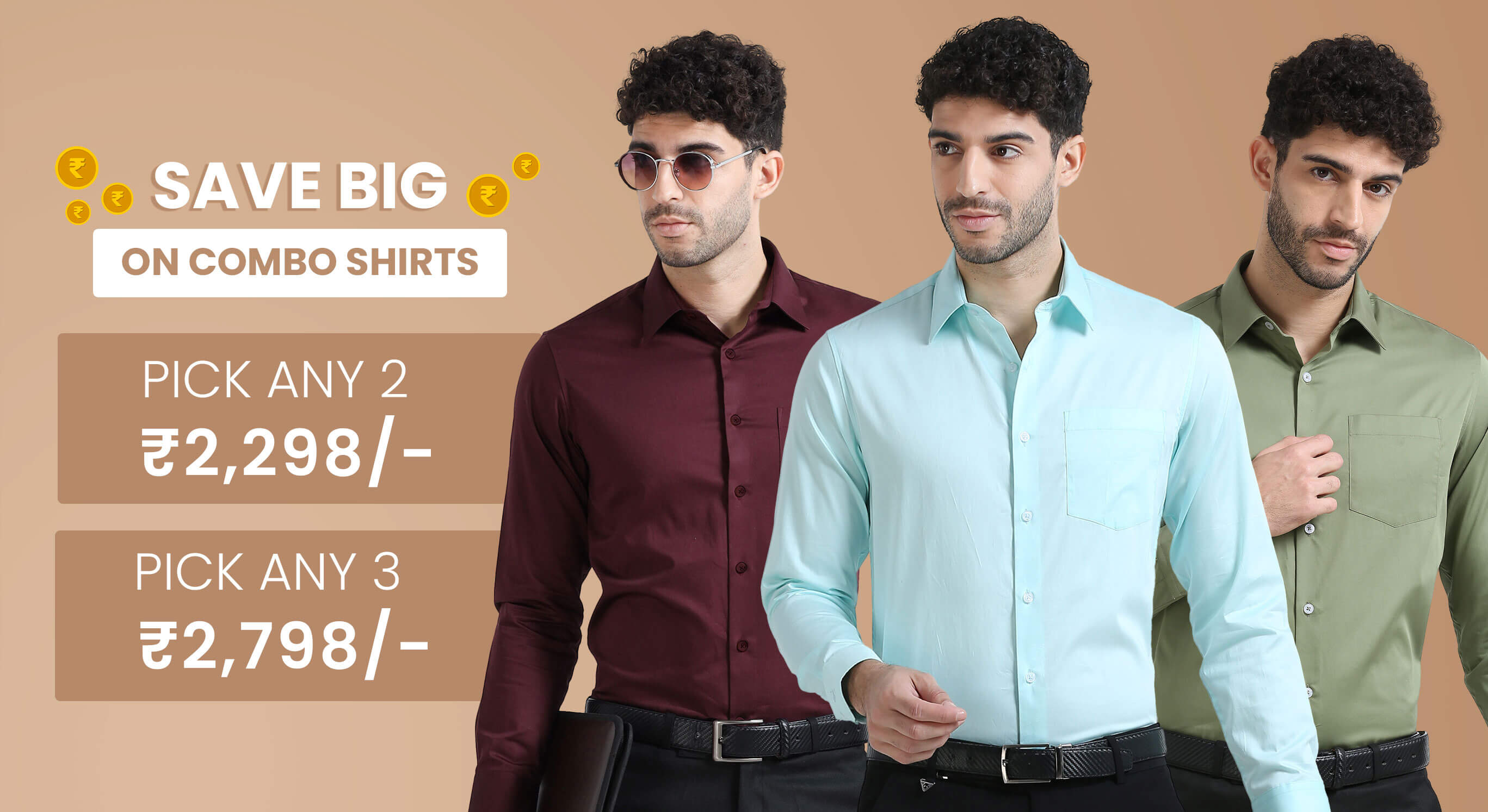 Buy Combo Shirts for Men Online | Formal Shirts Combo